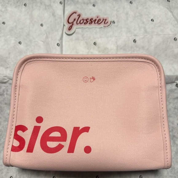Glossier | Makeup | Glossier Philadelphia Mini Pink Beauty Bag Nwt ...
